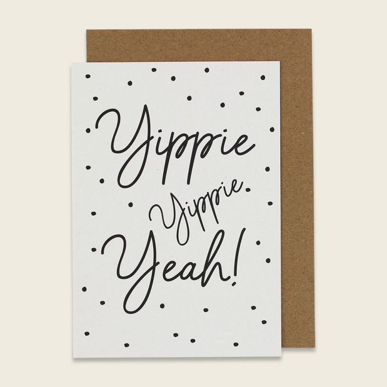 Klappkarte mit hellgrauen Punkten – Yippie Yippie Yeah – ava&yves Feine ...